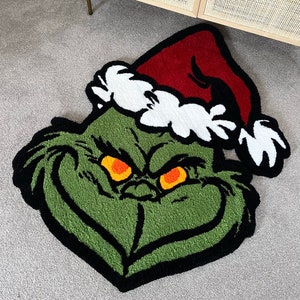 The Grinch Rug Christmas Rug Christmas Decorations Home Decor Handmade ...