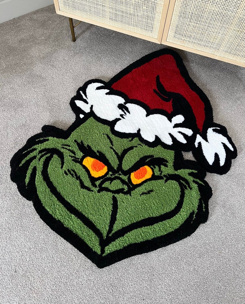 The Grinch Rug Christmas Rug Christmas Decorations Home Decor Handmade ...