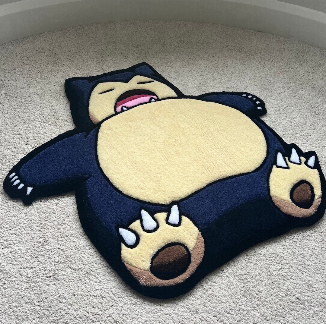Snorlax Tufted Rug | Custom Rug | Home Decor Rug | Interior Rug ...
