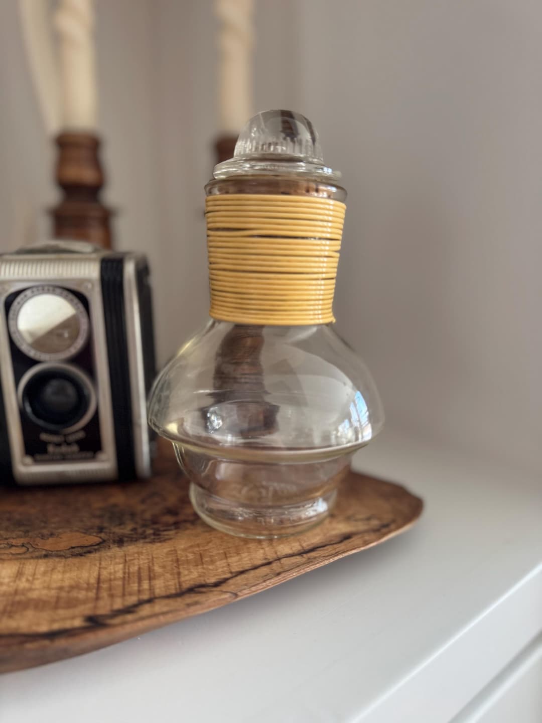 Vintage Mckee Glasbake Glass Coffee Hottle With Beige Wrap - Etsy