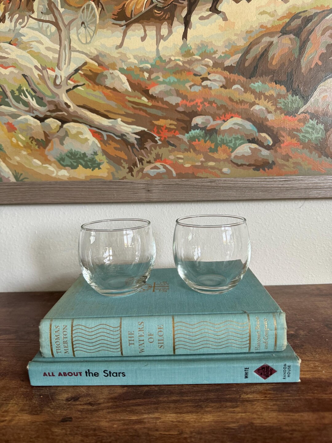 Vintage Clear Glass Roly Poly Cocktail Glasses set of 2 - Etsy