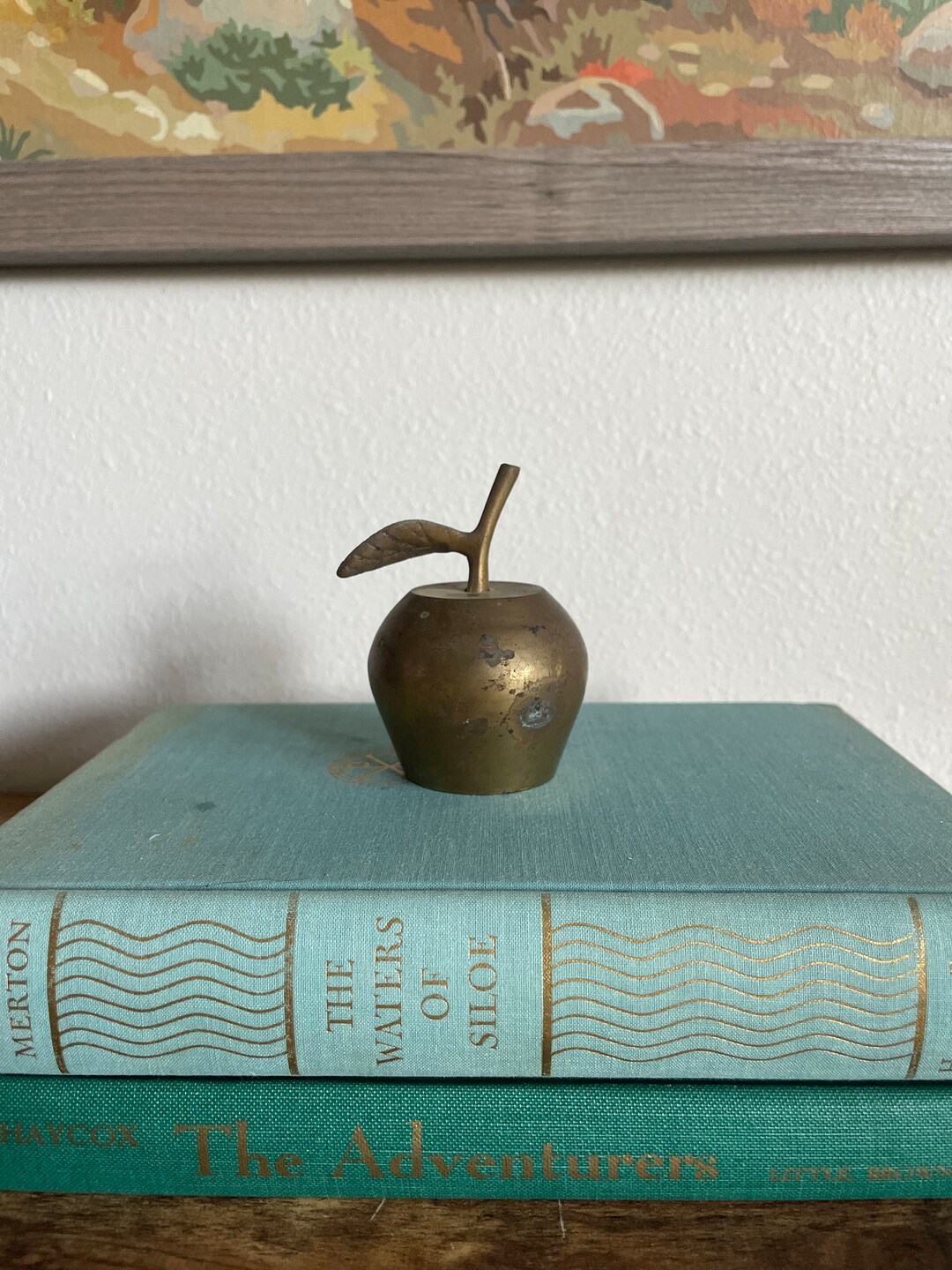 Vintage Solid Brass Small Apple Bell Paper Weight - Etsy