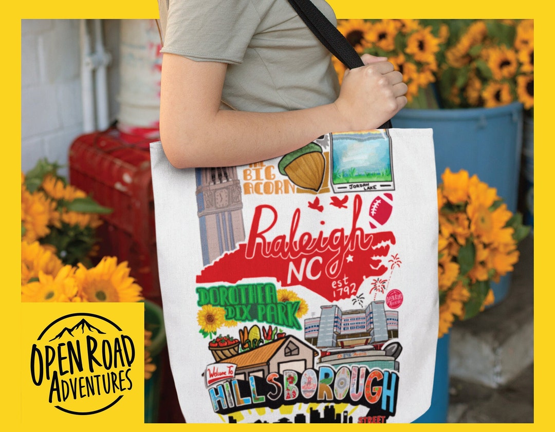 Raleigh NC One of A Kind Tote Bag Unique Gift for Raleigh, NC Students ...