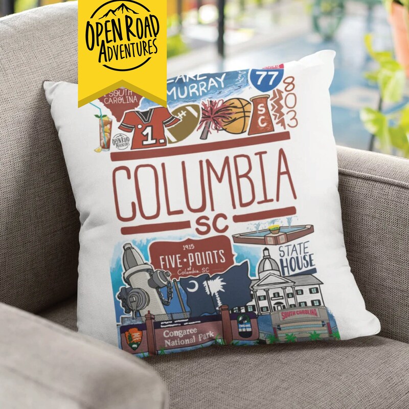 South Carolina Pillow - Etsy