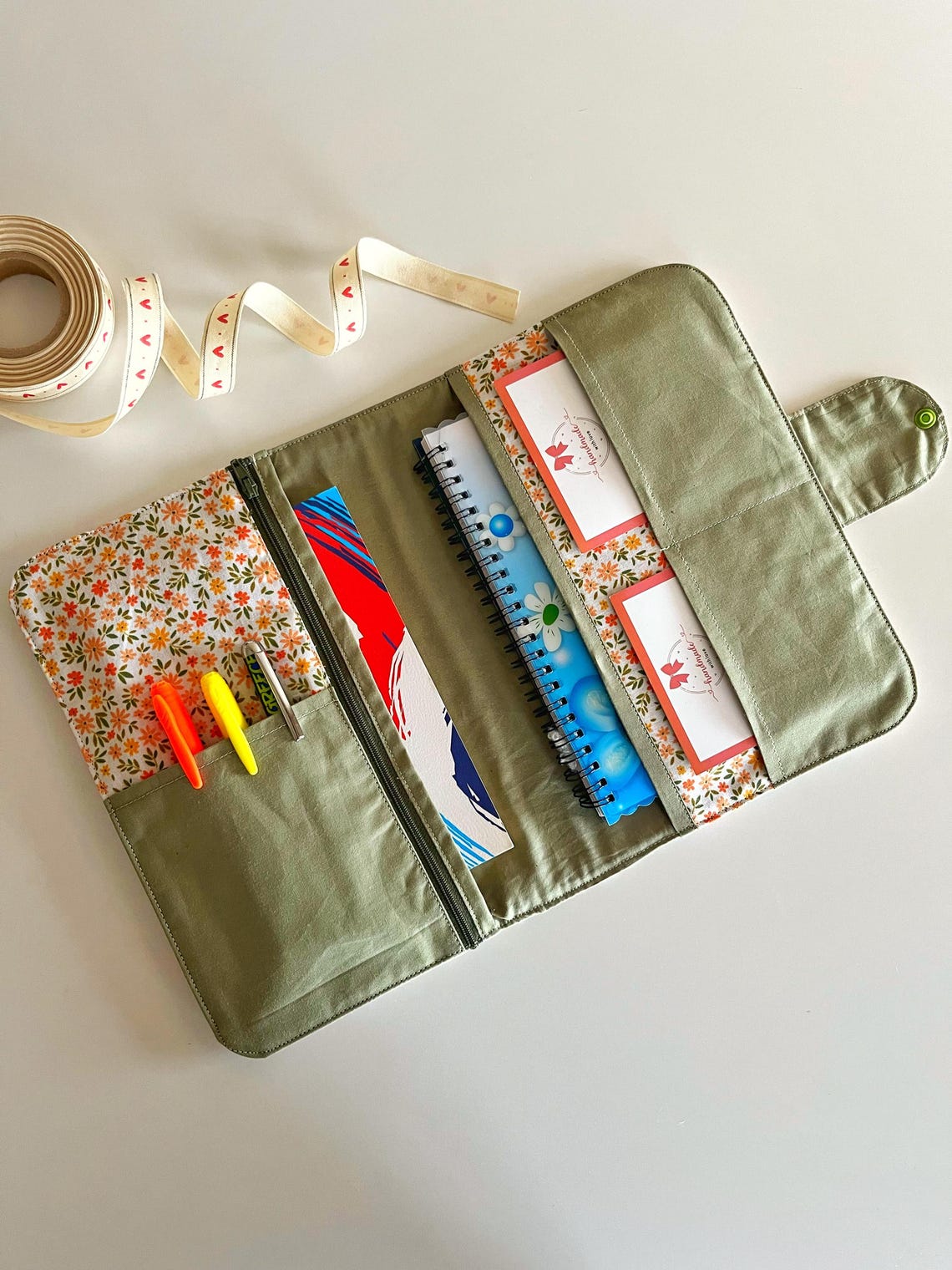 Zippered Book Cover Book Organizer - Etsy