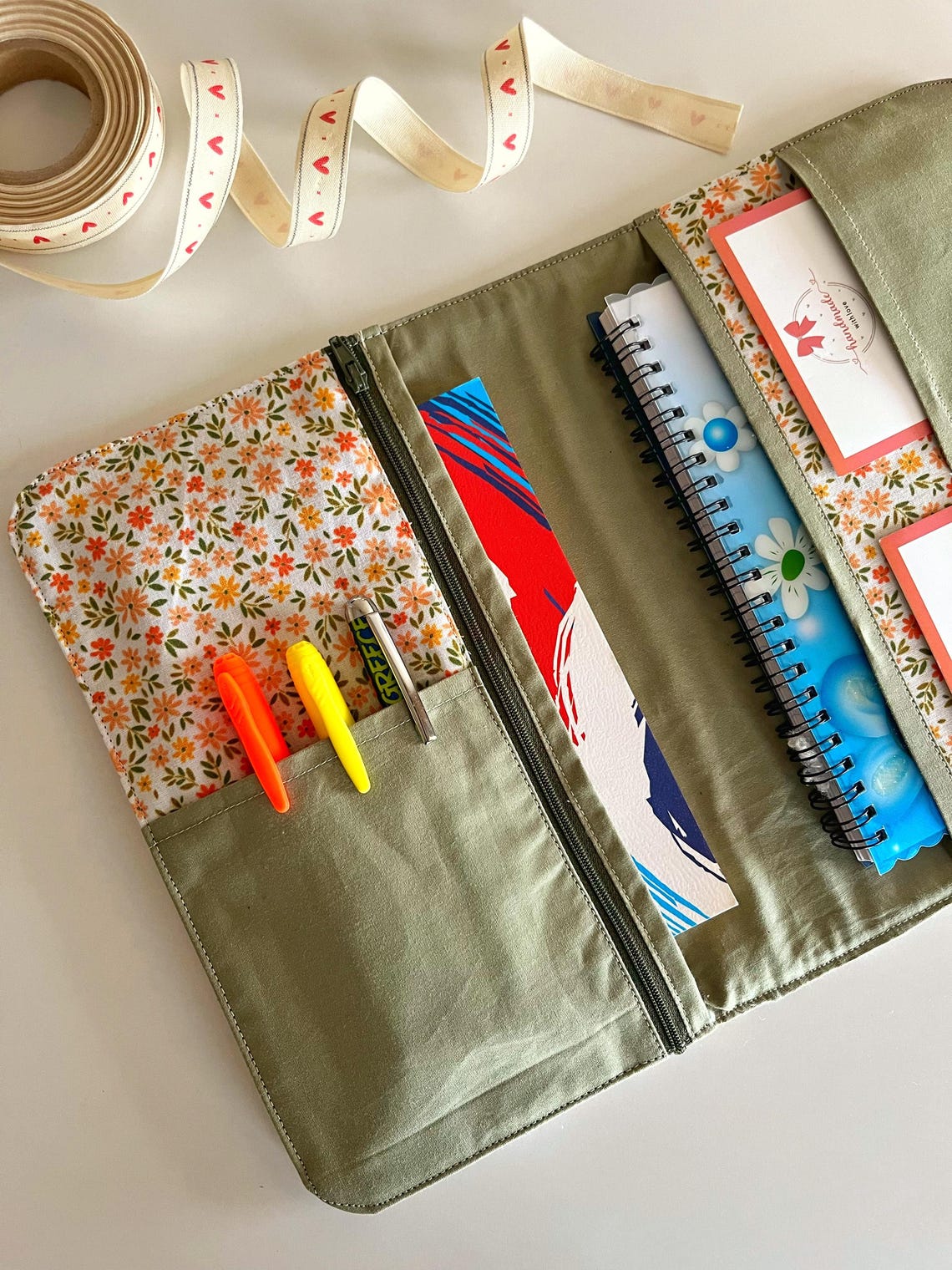Zippered Book Cover Book Organizer - Etsy