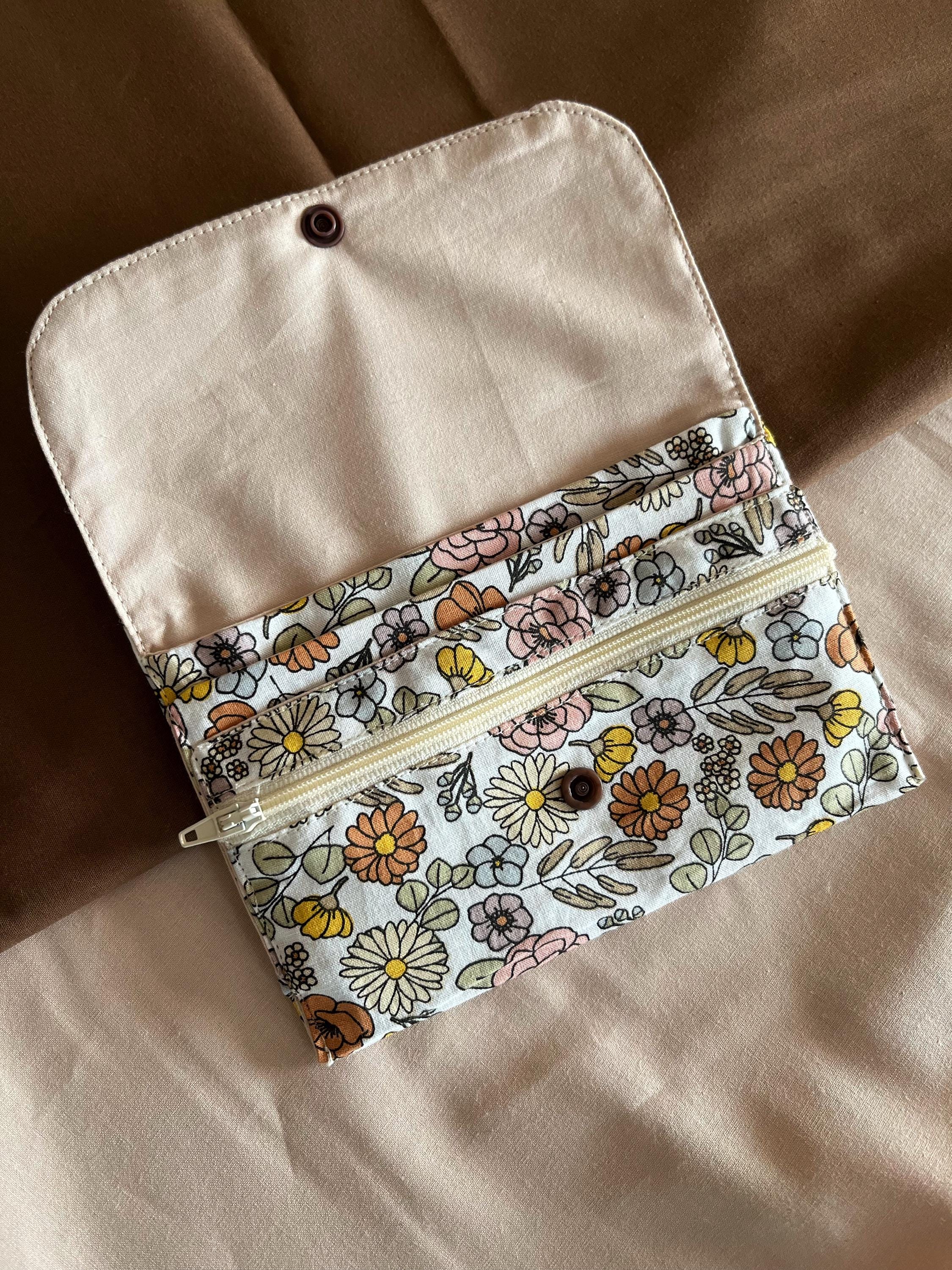 Zippered 4-compartment Wallet PDF Sewing Pattern: Floral Coin Purse - Etsy