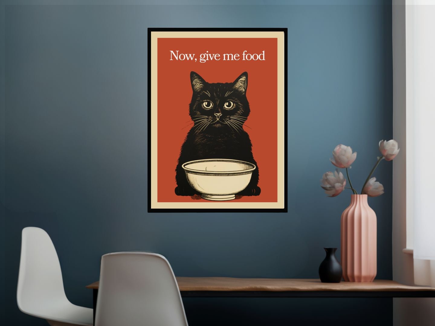 Soviet Cat Poster Funny Cat Wall Art now Give Me - Etsy