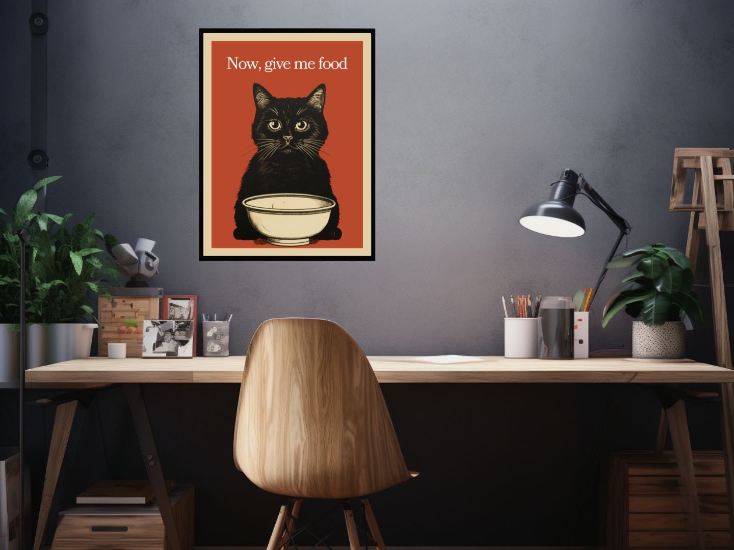 Soviet Cat Poster - Funny Cat Wall Art "now, Give Me Food", Perfect for ...