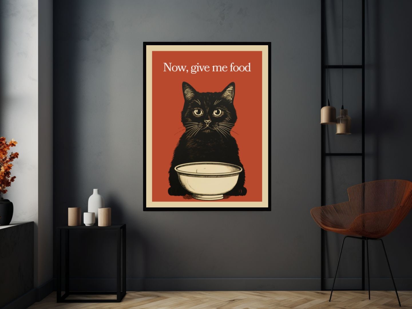 Soviet Cat Poster - Funny Cat Wall Art "now, Give Me Food", Perfect for ...