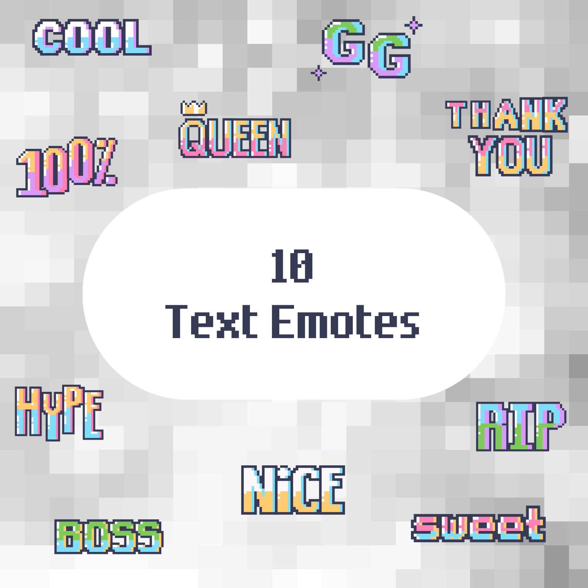 50+ Tiktok & Twitch Pixel Gamer's Emotes + Canva Template - Etsy