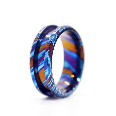 Timascus Ring Bevelled Custom Handmade, Mokuti Ring, Wedding Band ...
