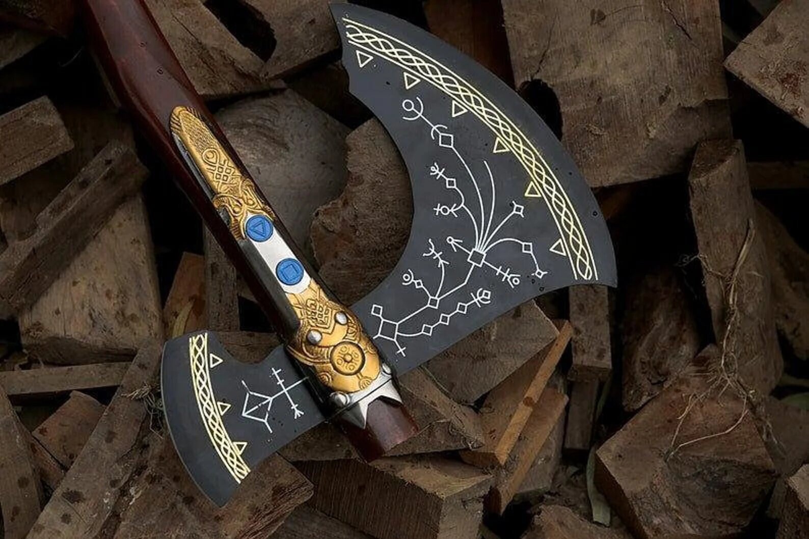 God of War Kratos Leviathan Axe, Scandinavian Axe, Axe, Norse Axe ...