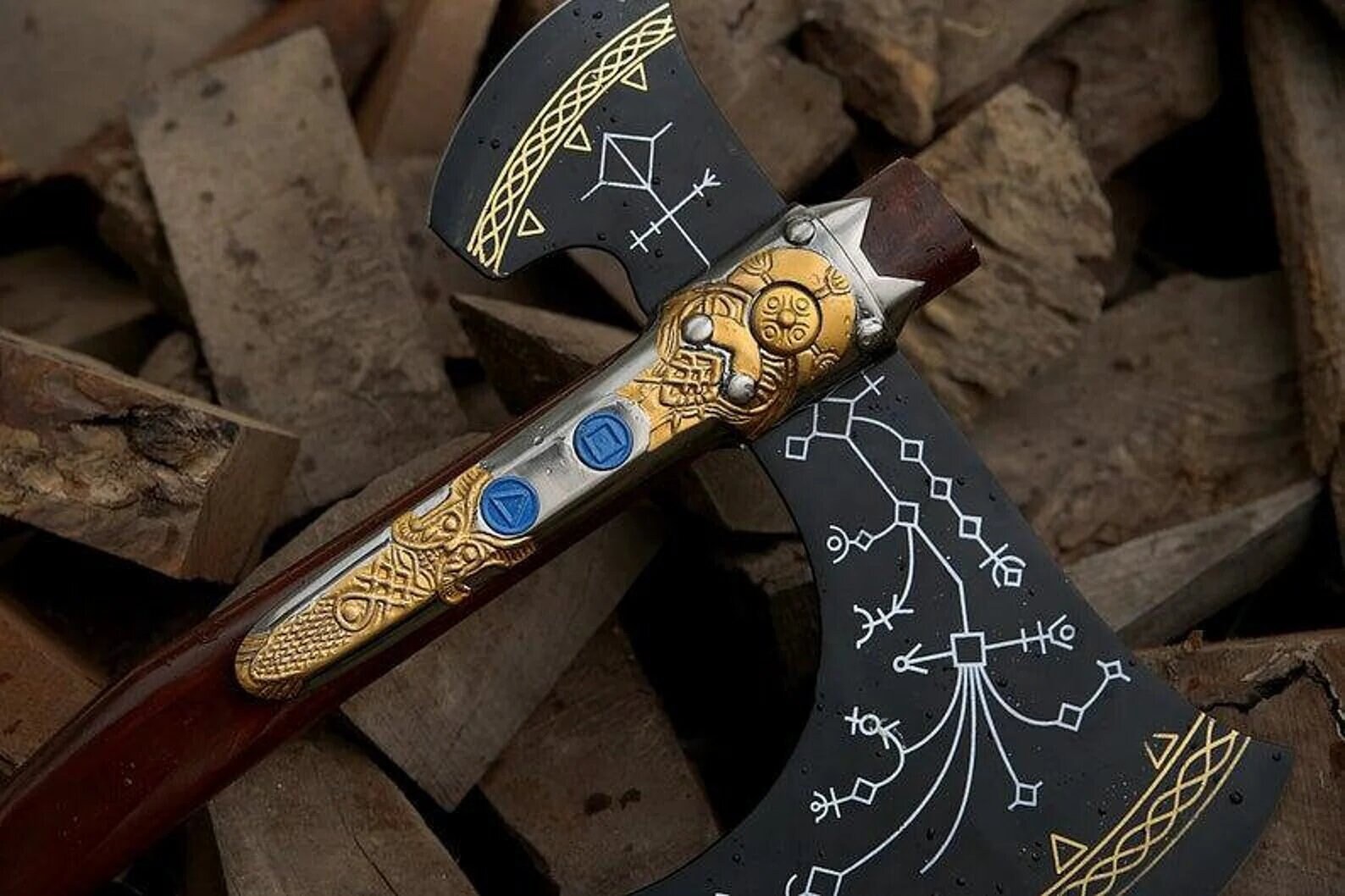 God of War Kratos Leviathan Axe, Scandinavian Axe, Axe, Norse Axe ...