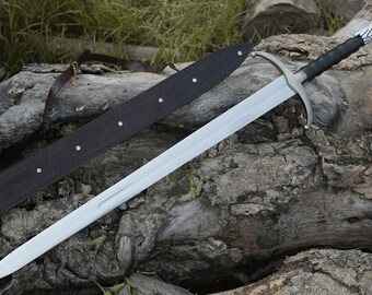 High Corban Steel Sword Custom Handmade With Leather Sheath - Etsy