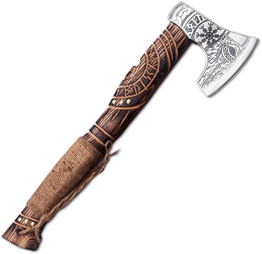 Viking Axe Custom Handmade Lightweight Camp Axe Corban Steel Gift for ...