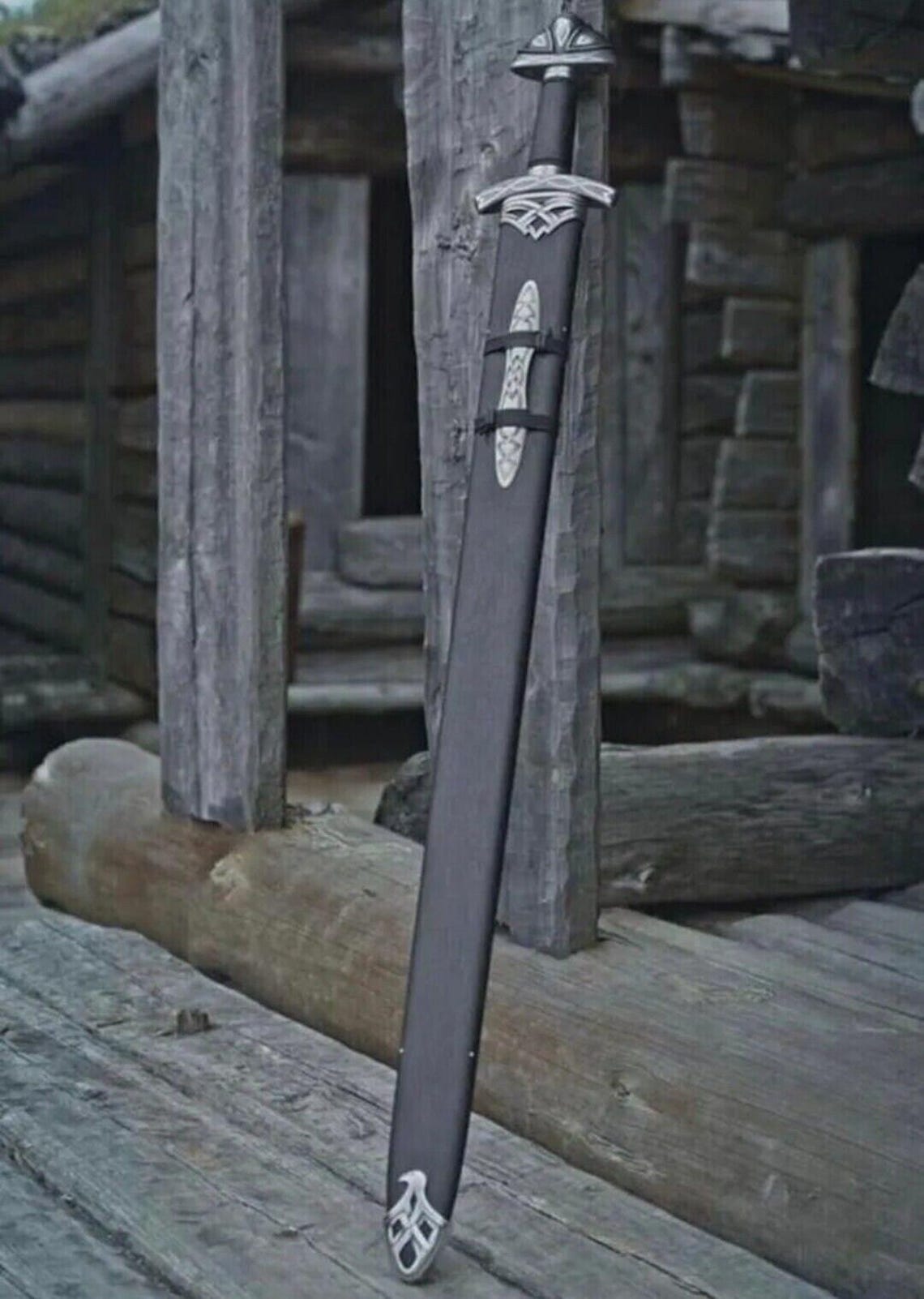 Damascus Stainless Steel Viking Sword With Sheath - Etsy