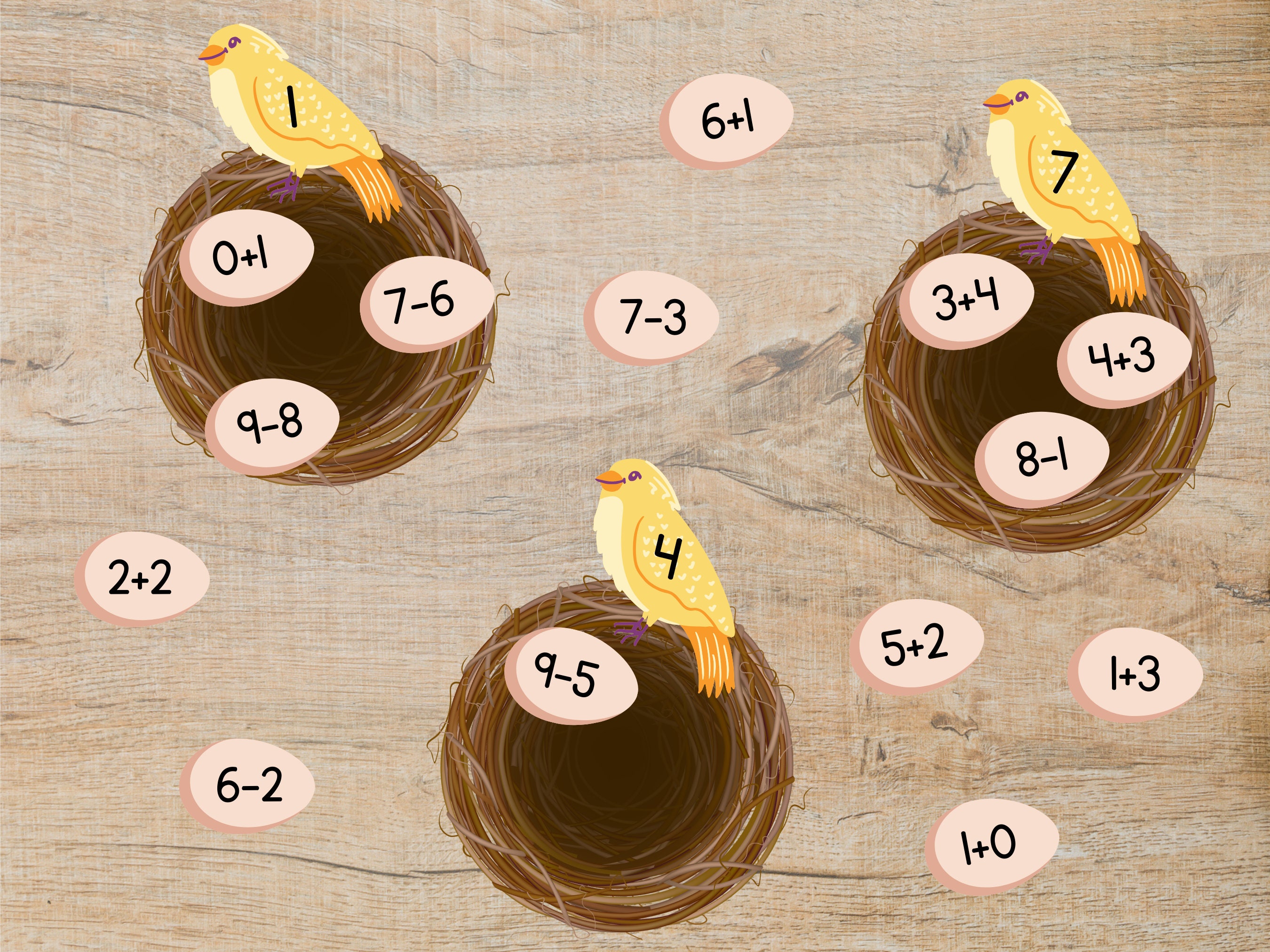 Printable Addition and Subtraction Math Game for Kindergarten - Etsy