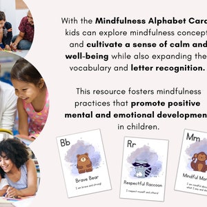 Mindfulness Alphabet Animal Cards, Affirmations for Kids, Preschool ...