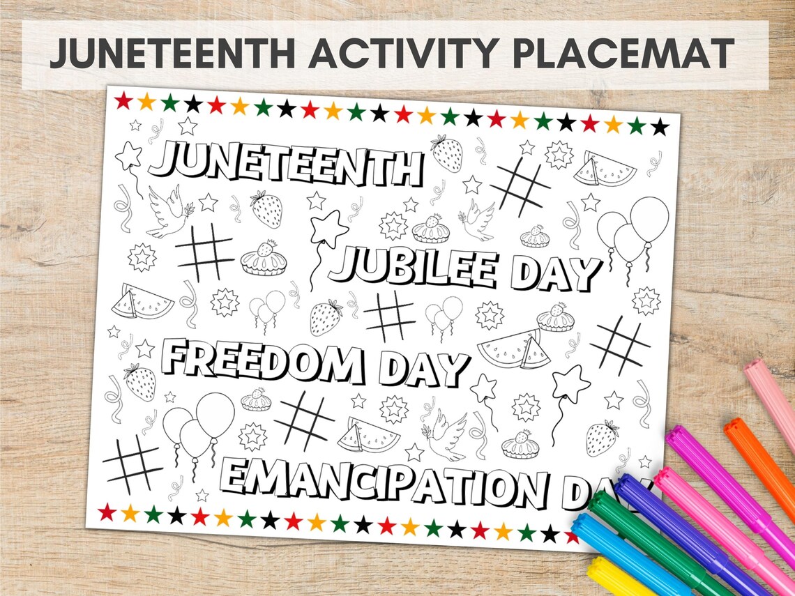 Printable Juneteenth Activity Pack for Kids, Freedom Day Coloring and ...