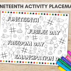 Printable Juneteenth Activity Pack for Kids, Freedom Day Coloring and ...