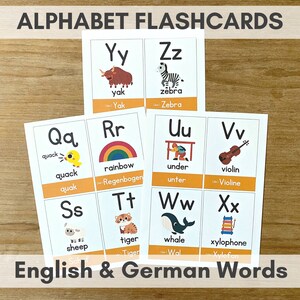 English German Alphabet Cards, Preschool Flashcards, Toddler Flashcards ...