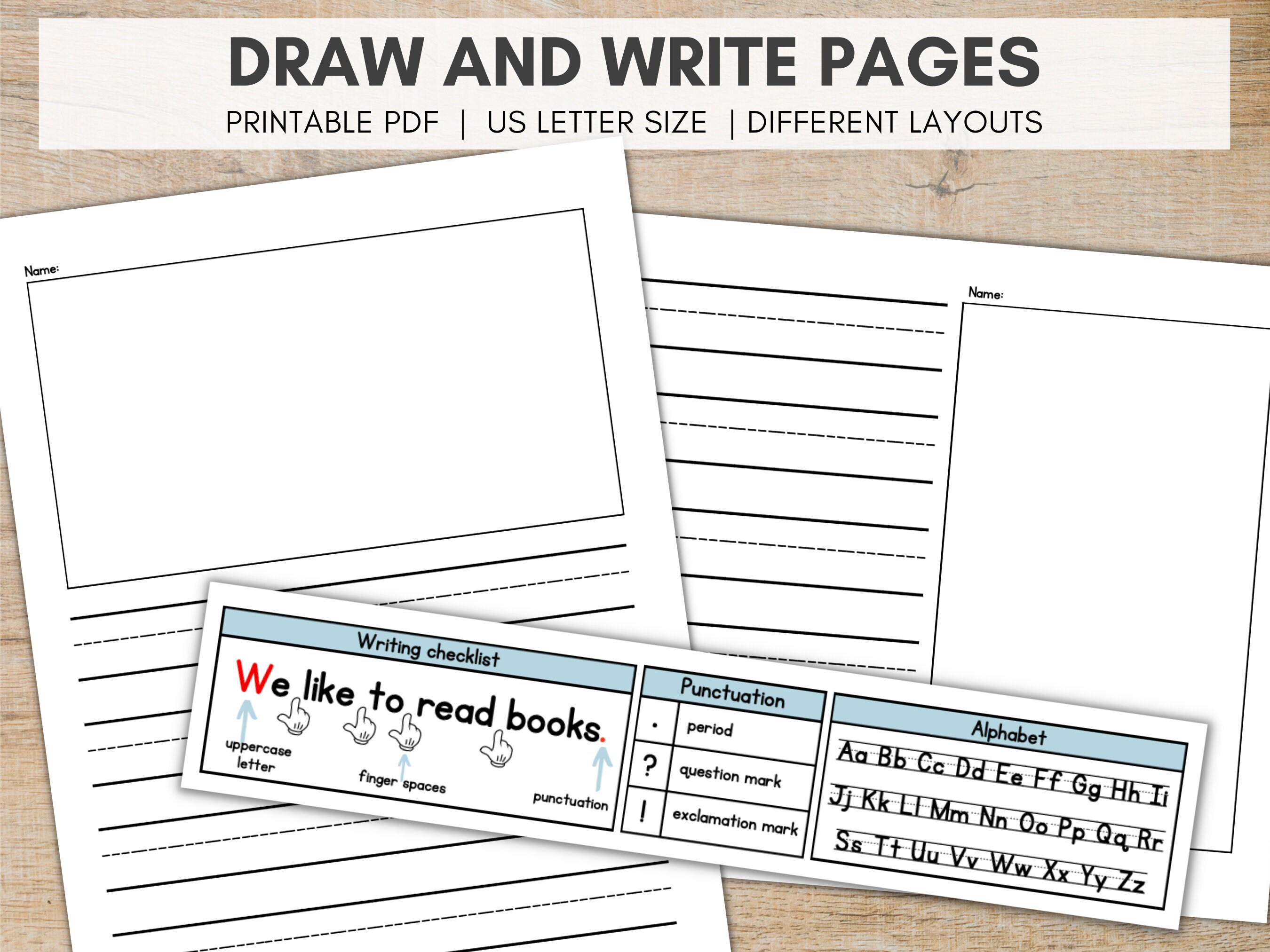 Printable Literacy Writing Pages With Alphabet Letter Formation ...