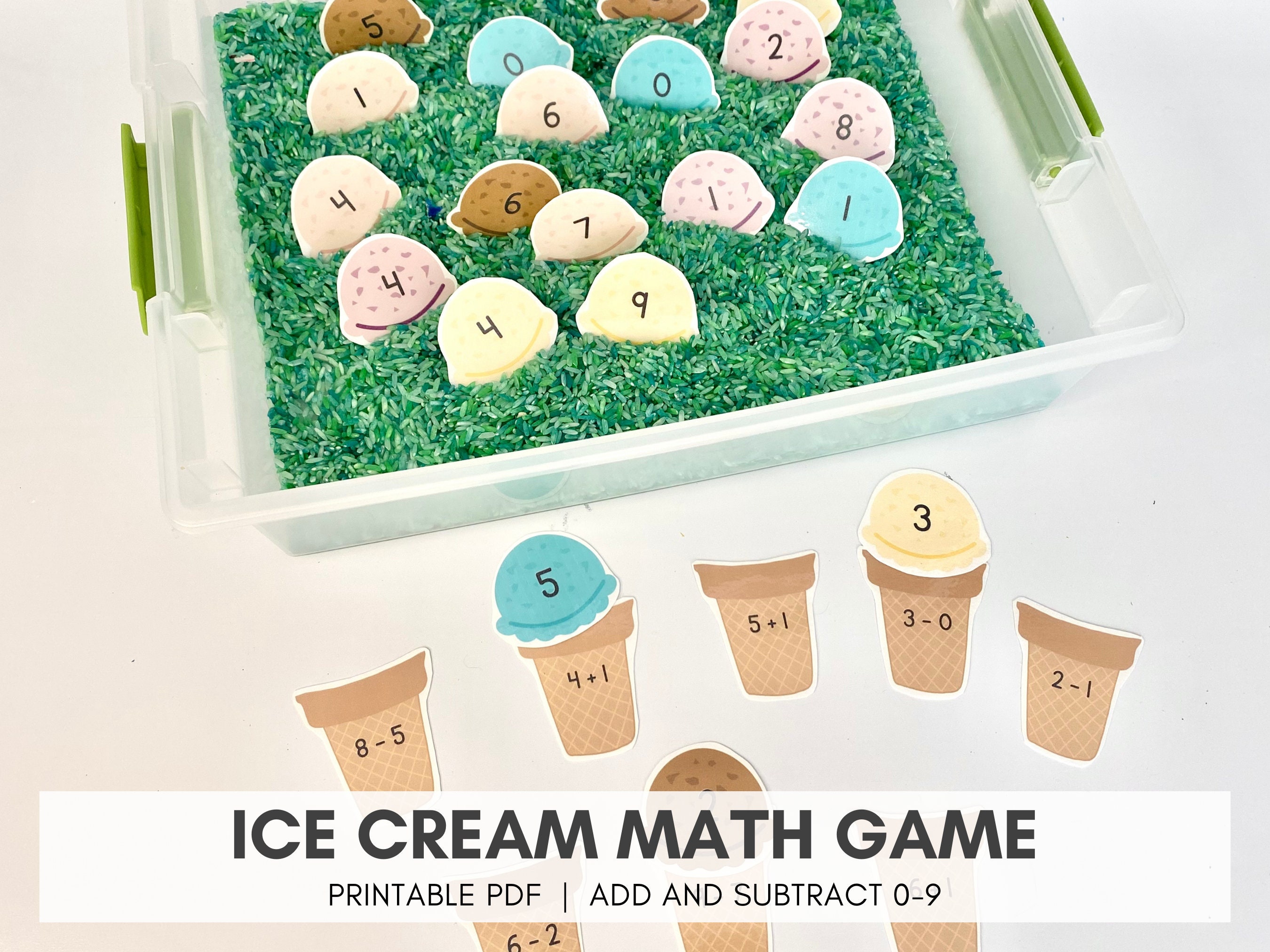 Printable Addition and Subtraction Math Game for Kindergarten - Etsy