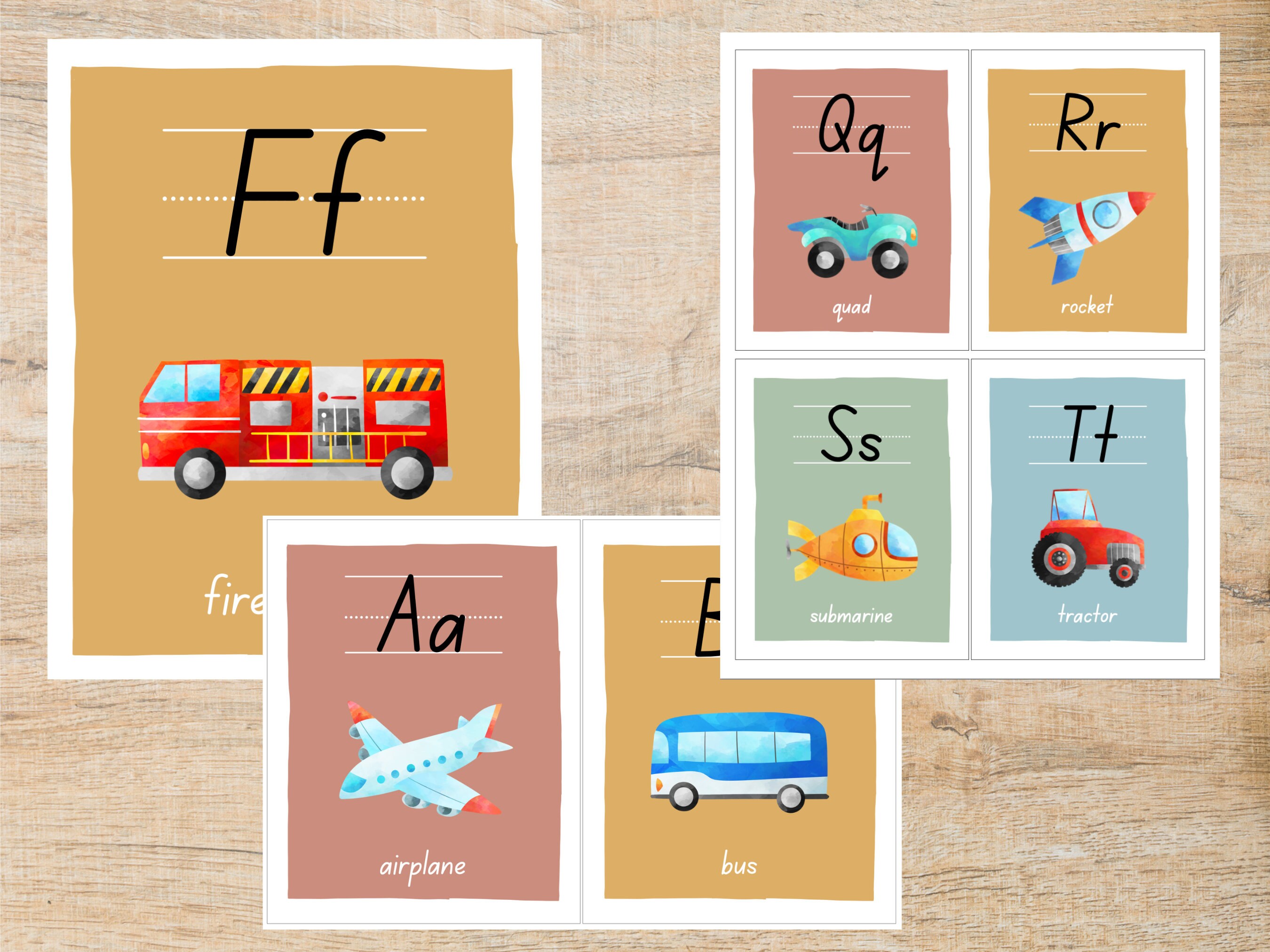 Preschool Alphabet Flash Cards, Learning Abcs, Homeschool Learning ...