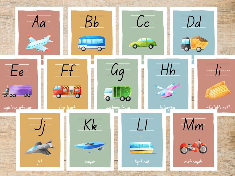 Preschool Alphabet Flash Cards, Learning Abcs, Homeschool Learning ...