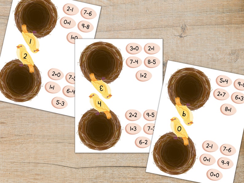Printable Addition and Subtraction Math Game for Kindergarten - Etsy