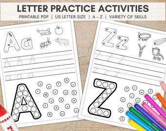 Printable Coloring 26 Alphabet Pages Preschool Worksheets - Etsy