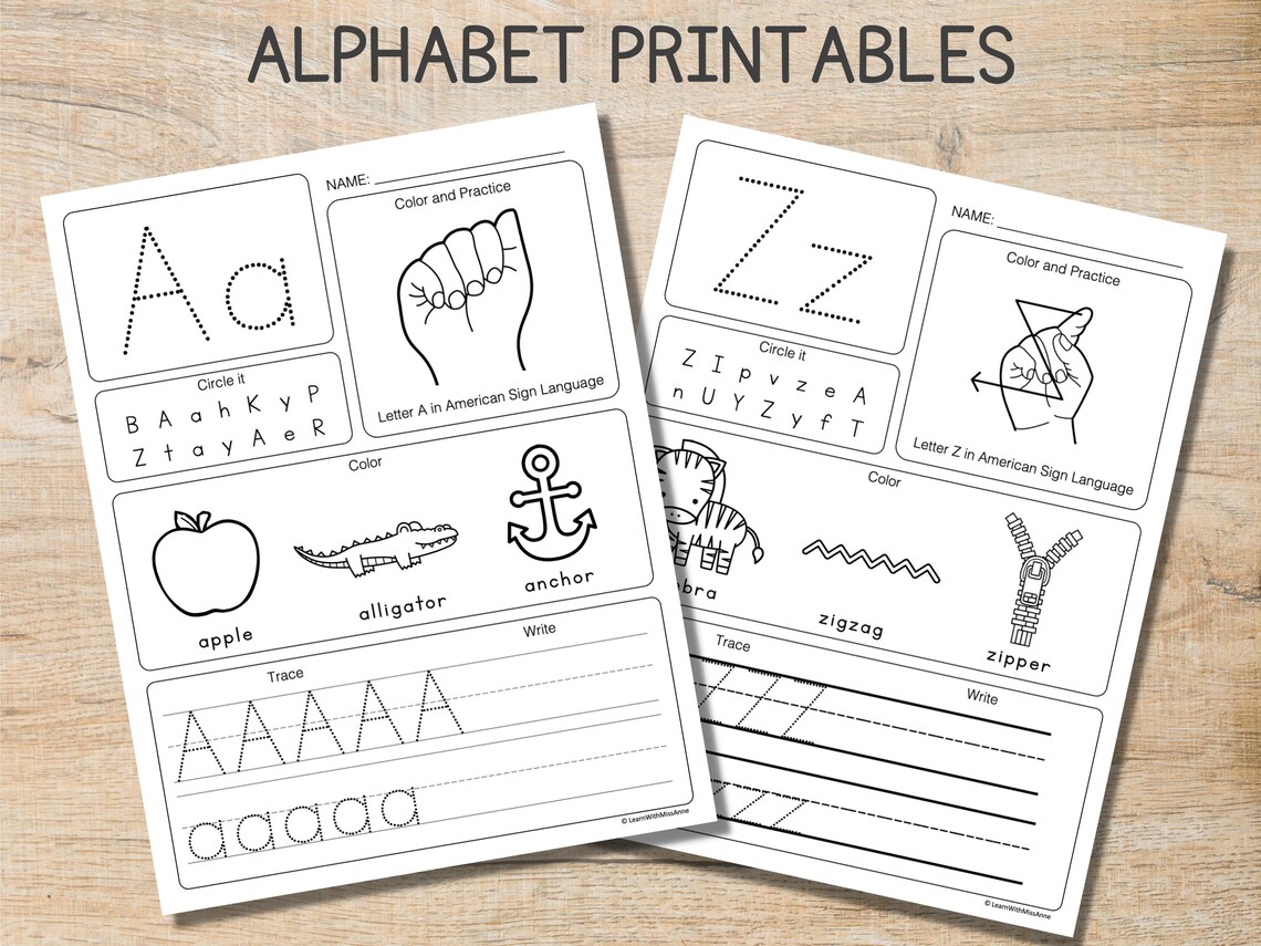 ABC Worksheets, Alphabet Printables, ABC Letter Worksheets Preschool ...