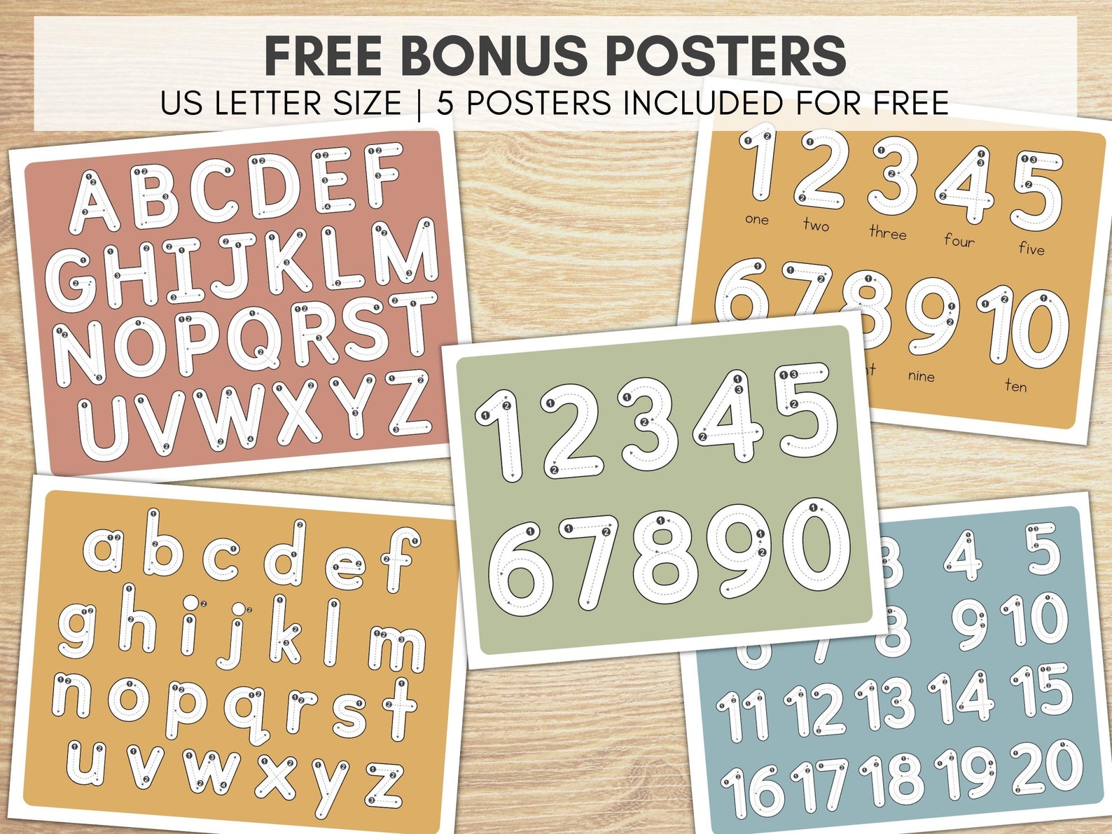 Alphabet and Number Flashcards for Preschool Pre-k and Kindergarten ...