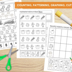 Printable Fall Activity Pages, Math & Literacy Worksheet Learning Pages ...