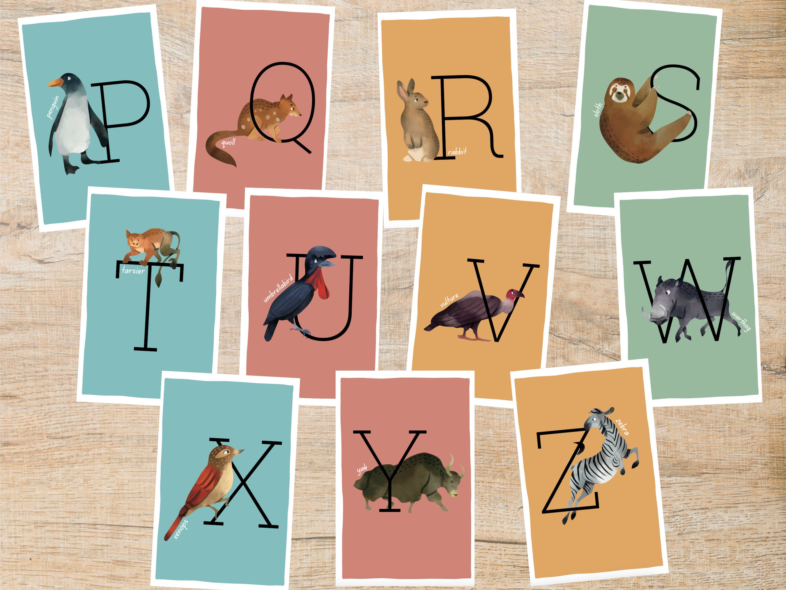 Preschool Alphabet Flash Cards Animals, Learning Abcs, Homeschool ...