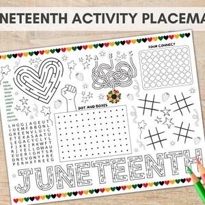 Printable Juneteenth Activity Pack for Kids, Freedom Day Coloring and ...