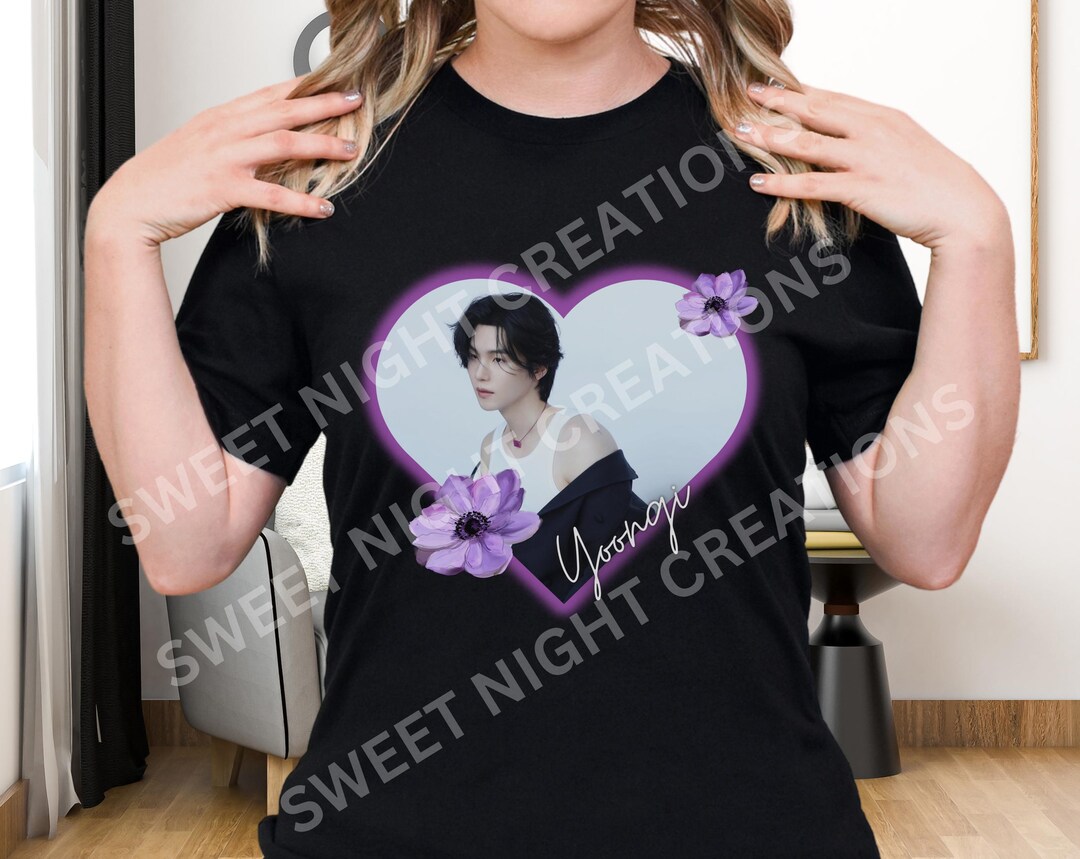 Yoongi Heart Shirt, BTS Suga Shirt, Bts Agust D Tee, Bts Suga Merch ...
