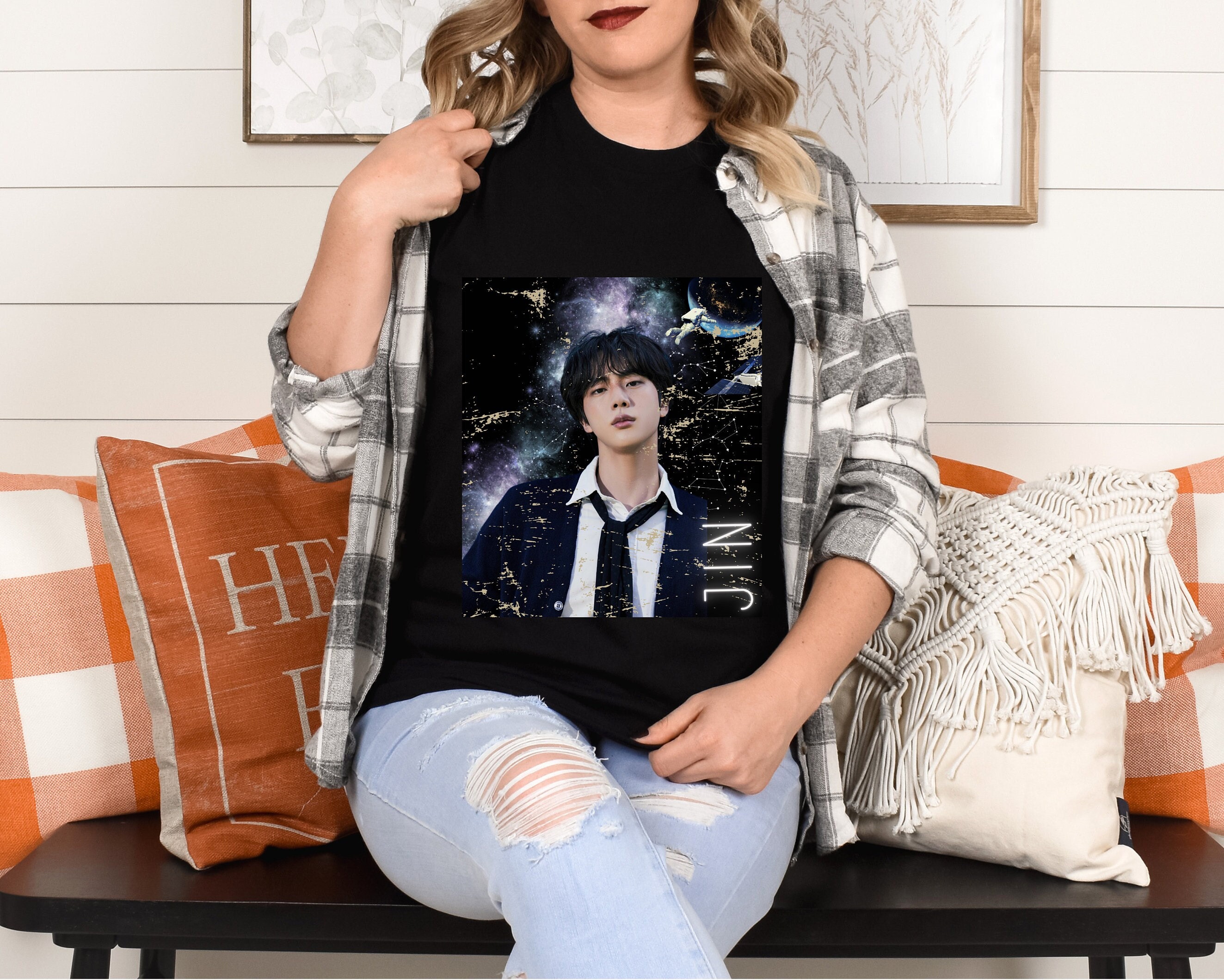 Jin Vintage Shirt, BTS Seokjin Shirt, BTS Jin Vintage Tee, Bts Jin ...