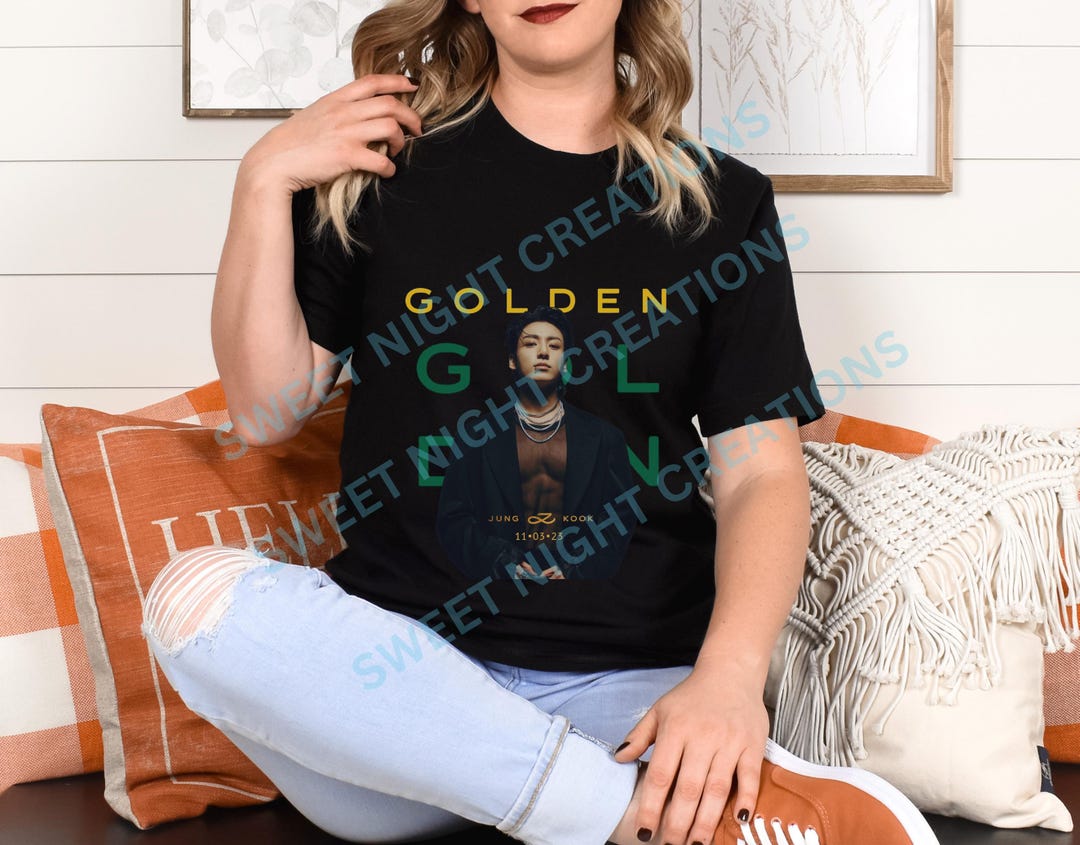 Jungkook Golden Shirt, Jungkook Shirt, BTS Jungkook Shirt, Bts Jungkook ...