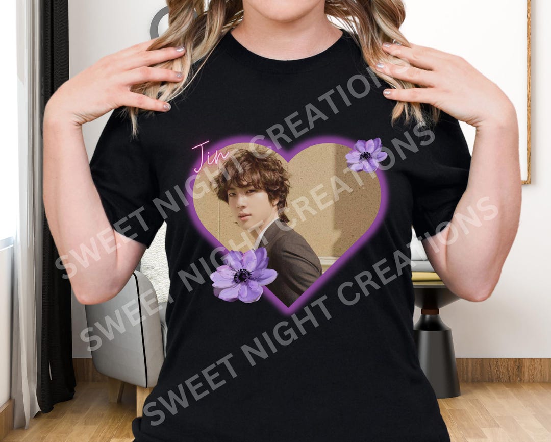 Jin Heart Shirt, BTS Seokjin Shirt, BTS Jin Tee, Bts Jin Merch, Bts ...