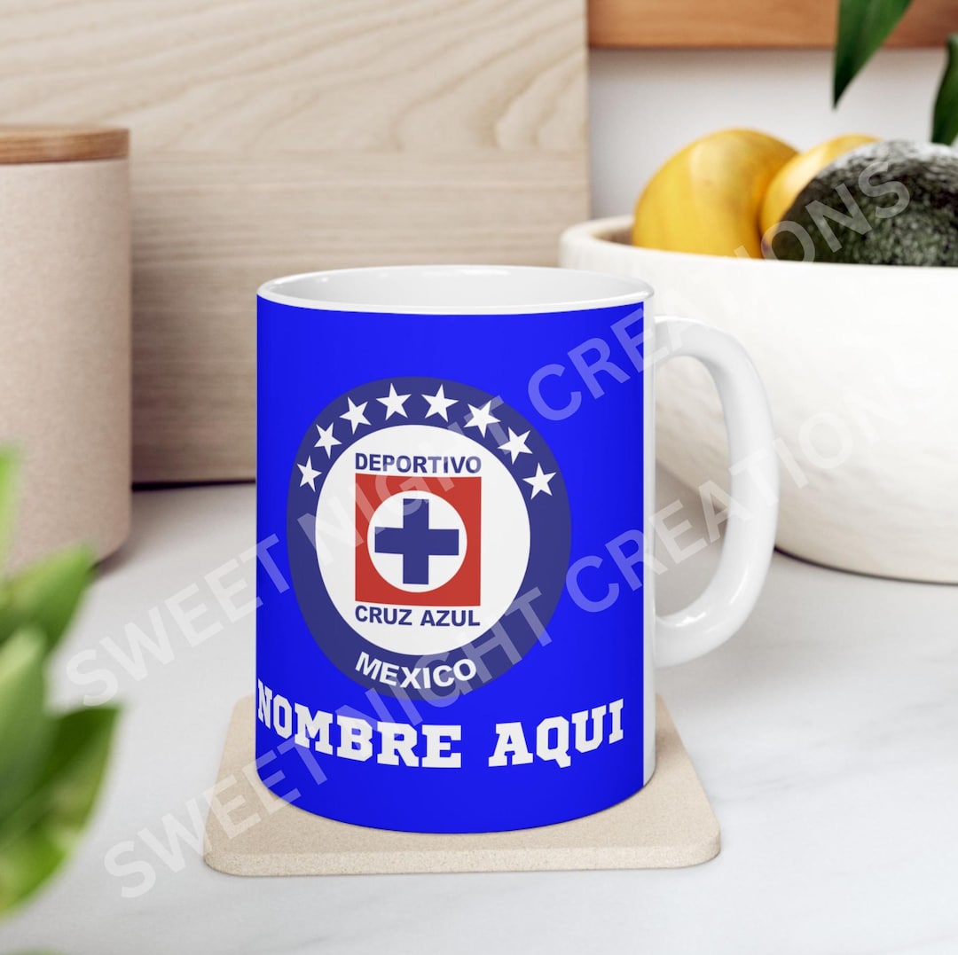 El Cruz Azul Custom Soccer Coffee Mug, Futbol Mexicano Mug, Father's ...