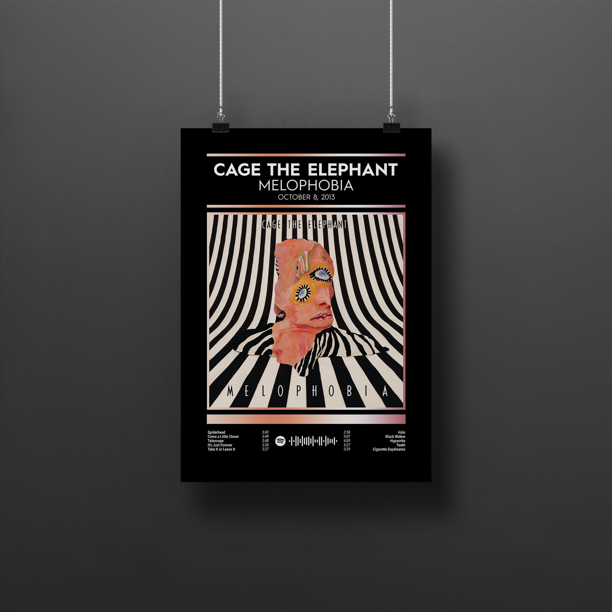 Cage The Elephant Poster Melophobia Poster Cage The Elephant Album ...