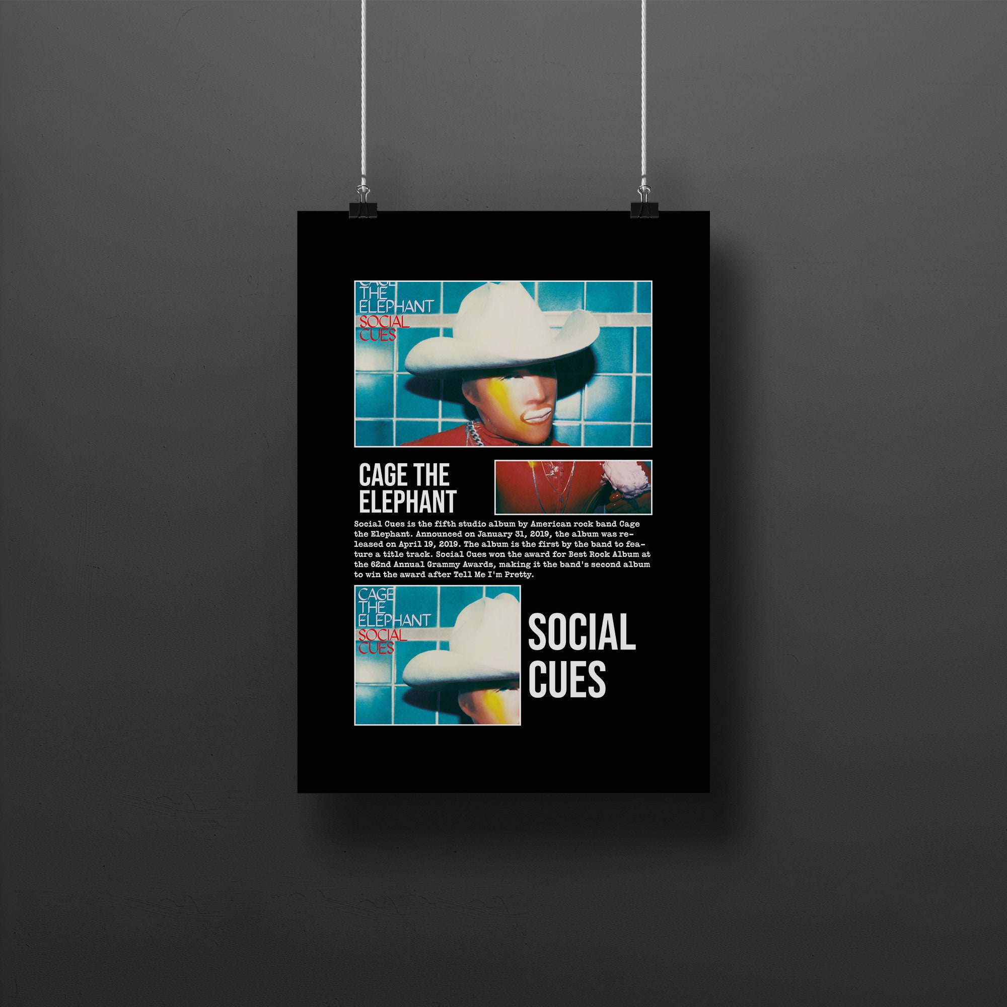 Cage The Elephant Poster Social Cues Poster Cage The Elephant Album ...