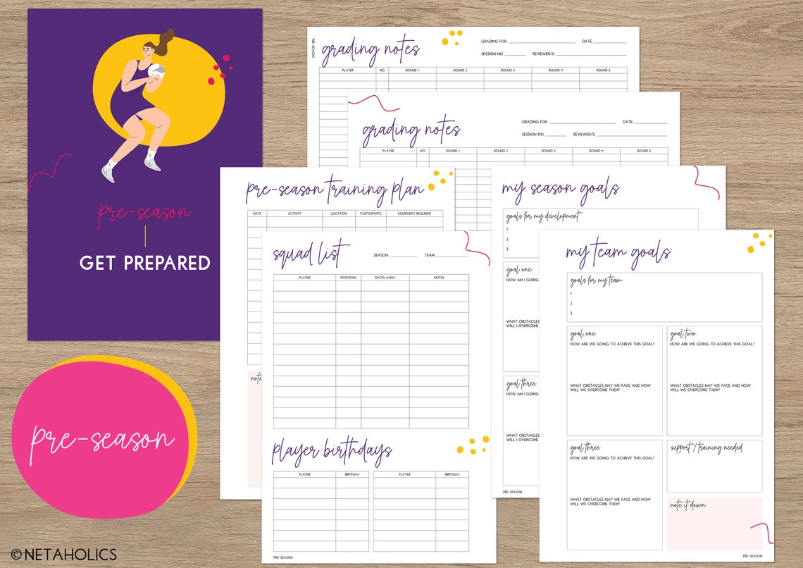 Ultimate Netball Coach Planner Printable Netaholics - Etsy Australia