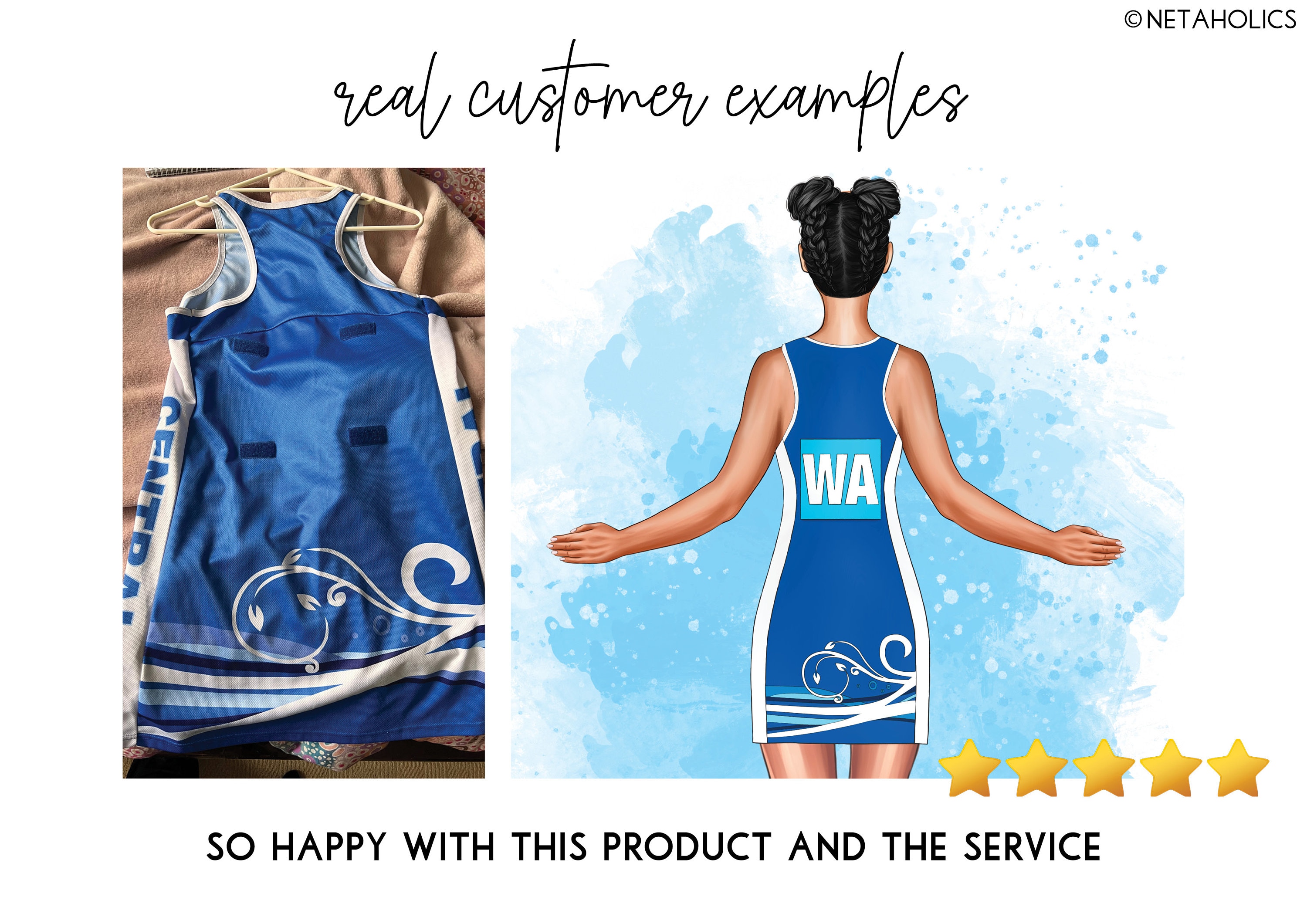 Custom Netball Dress for Your Personalised Portrait - Etsy