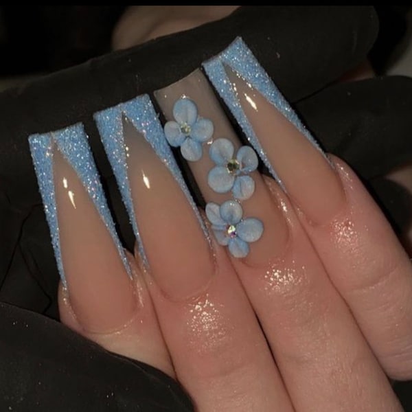 V Cut Press on Acrylic Nails - Etsy