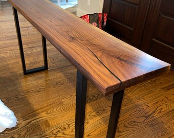 Walnut Console Entry Way Table - Etsy