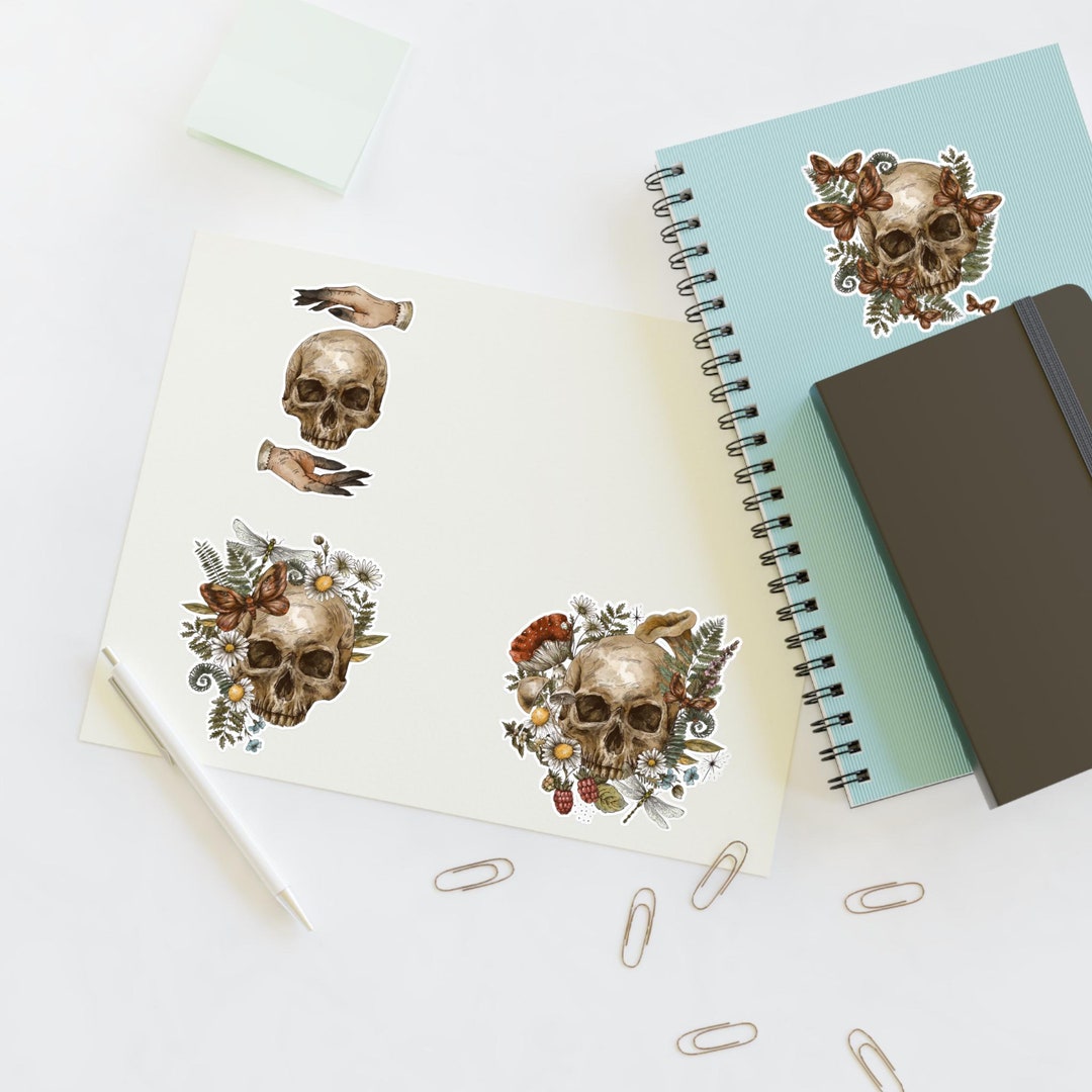 Earth Tone Skull Sticker Sheets - Etsy