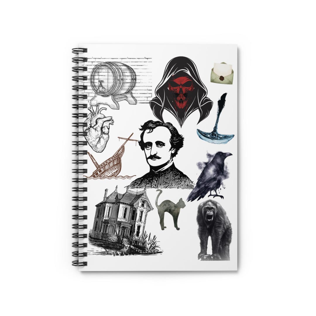 Poe Short Stories Spiral Notebook Ruled Line - Etsy